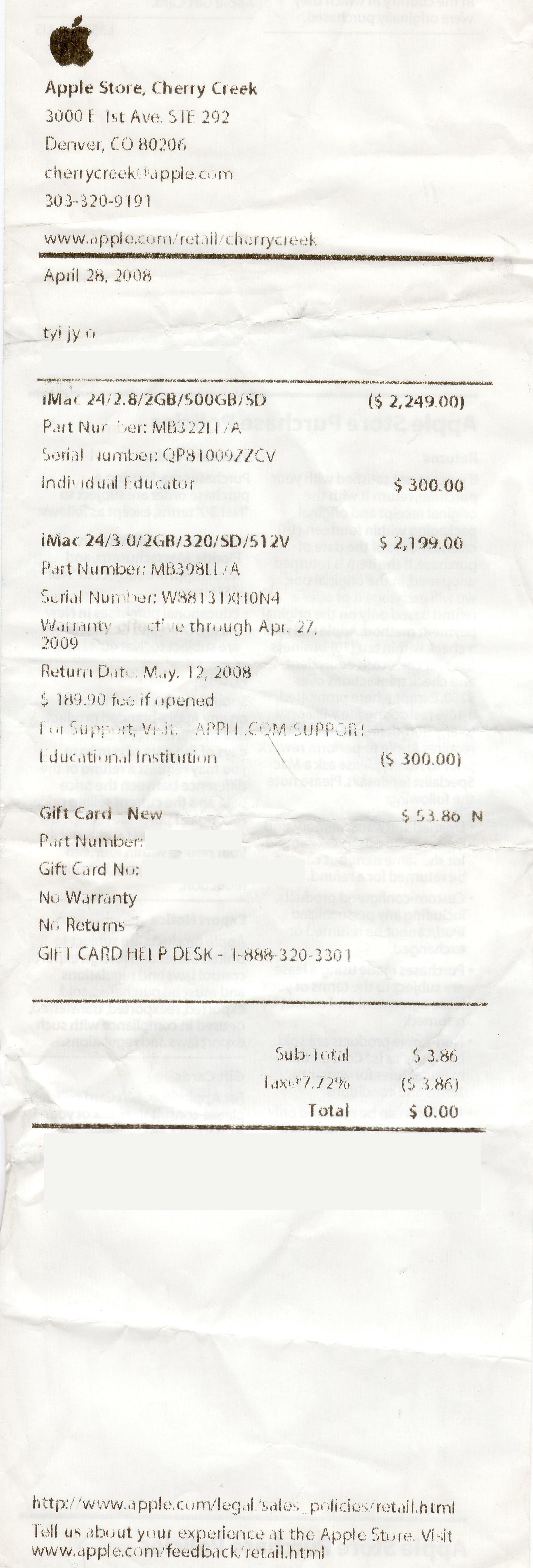 iMac student discount UPDATE: (with receipts) | MacRumors Forums