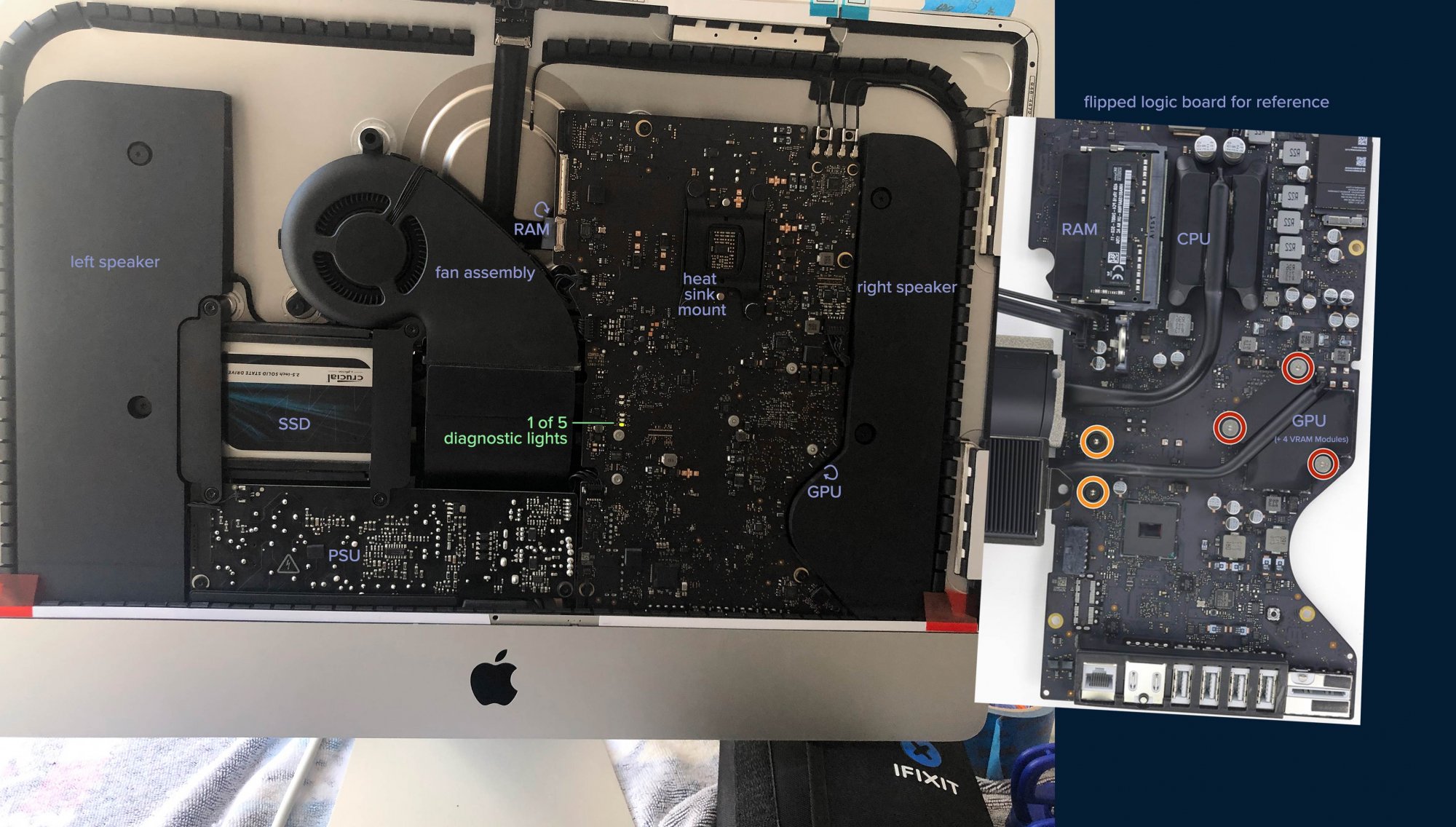 iMac not powering up after upgrade (RAM, SSD, CPU thermal transfer ... iMac not powering up after upgrade (RAM, SSD, CPU thermal transfer ...
