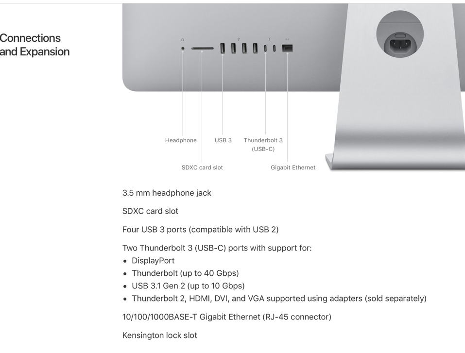 Help with imac 2017 connections | MacRumors Forums