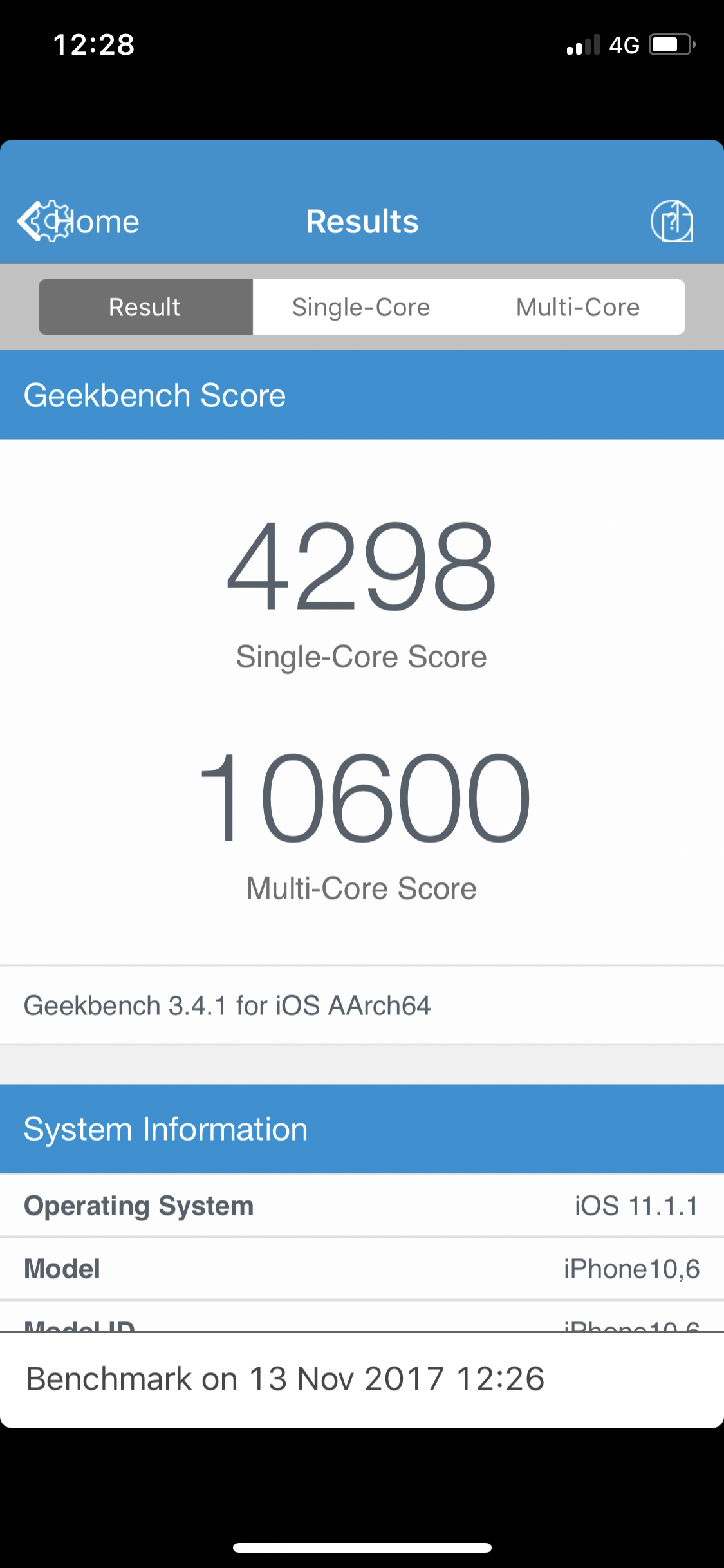 Geekbench Scores on iPhone X | MacRumors Forums
