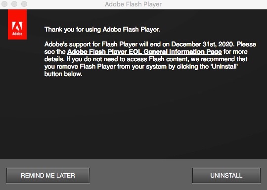 Adobe Flash Player being Discontinued | MacRumors Forums Adobe Flash Player being Discontinued | MacRumors Forums