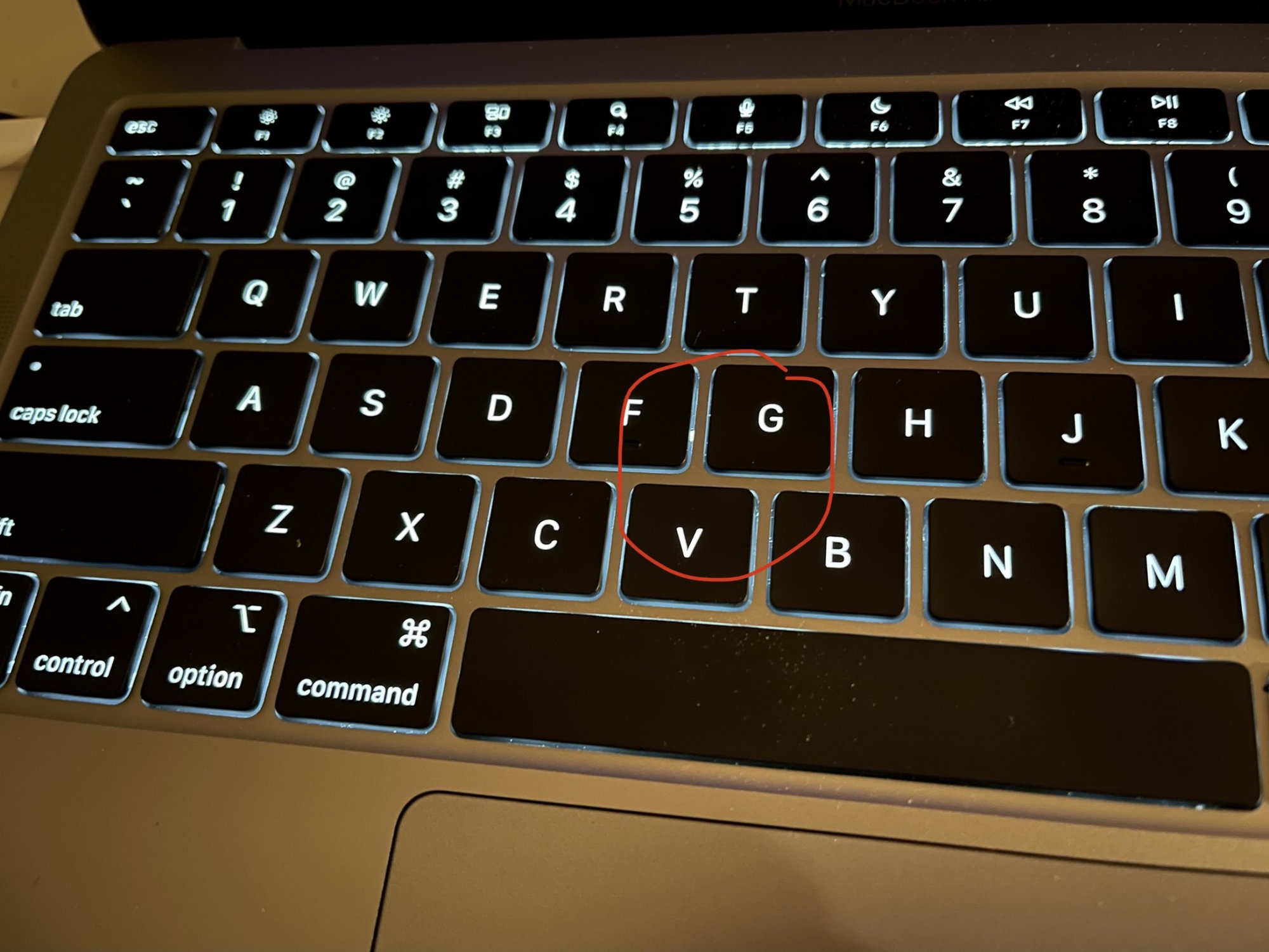 M1 MacBook Air Keyboard Lightbleed Right Of F Key MacRumors Forums