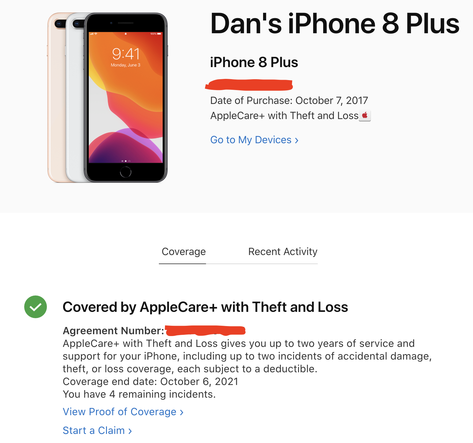 Applecare iphone8 store