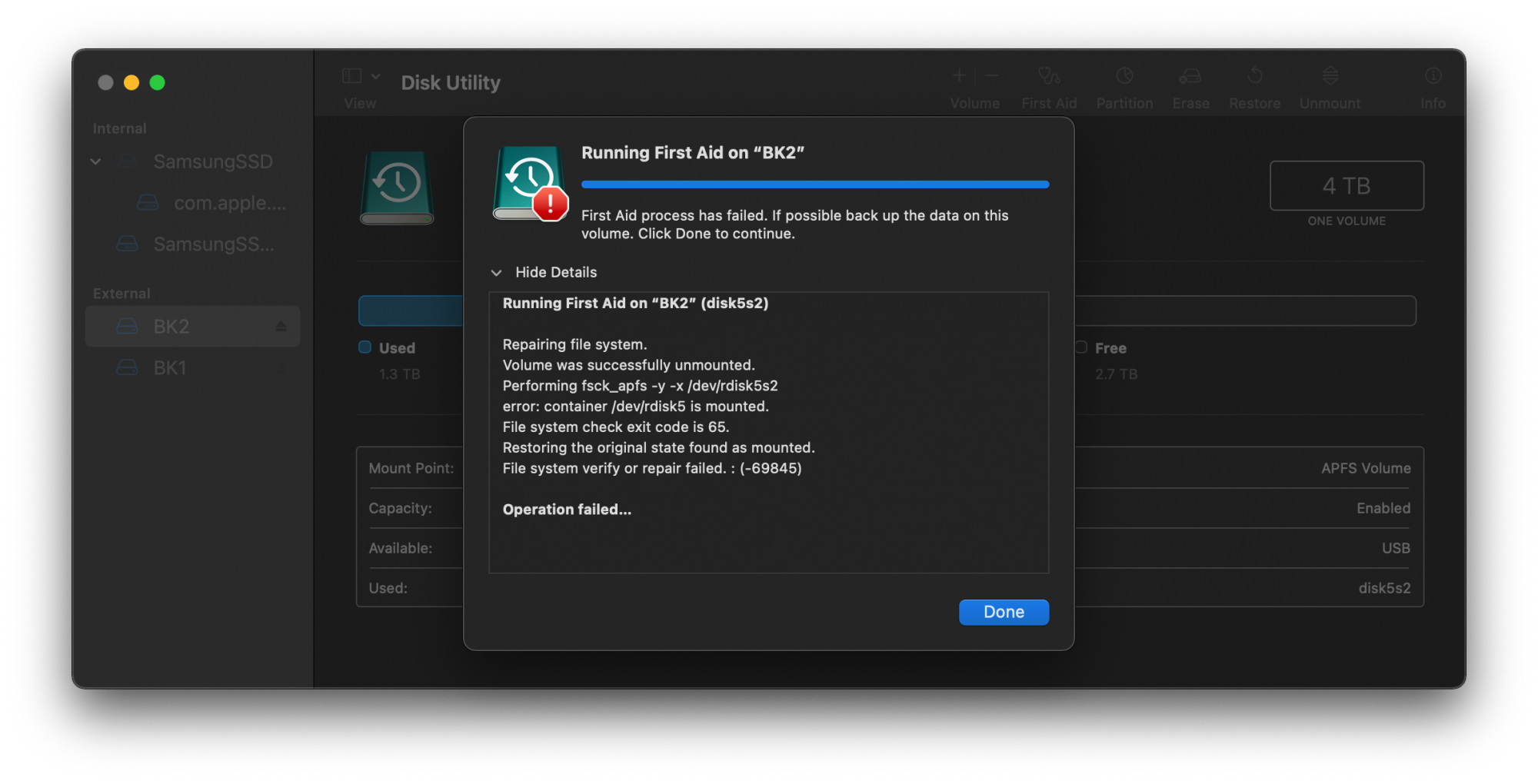 How To Fix File System Check Exit Code Is 65 Error