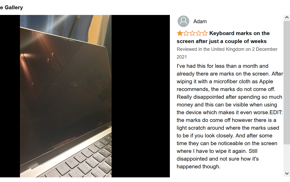 Keyboard Marks On Screen Macbook Pro 2021 14inch 16inch MacRumors Forums