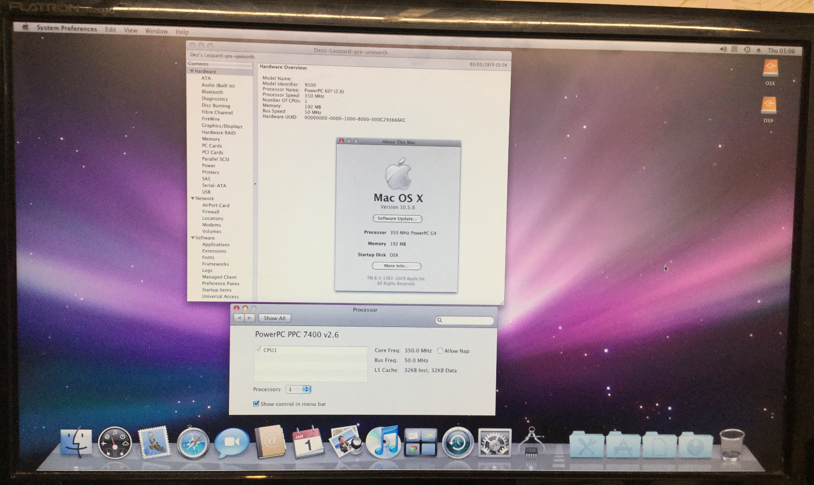 PowerSurging to Mac OS X 10.5.8: Power Macintosh 9600 fun PowerSurging to Mac OS X 10.5.8: Power Macintosh 9600 fun